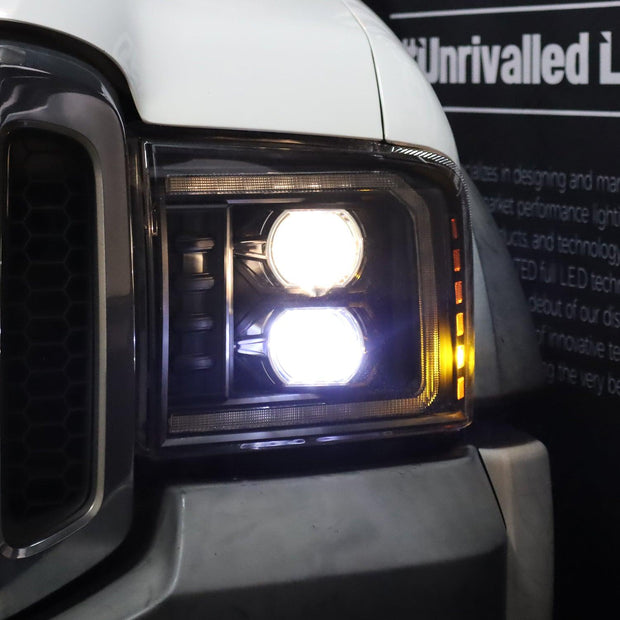 Alpha Rex 05-07 Ford Super Duty LUXX-Series LED Projector Headlights A ...