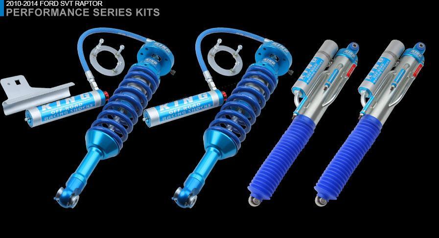 King Performance Series Rear Bypass Shock Kit for 2010-Current Ford ...